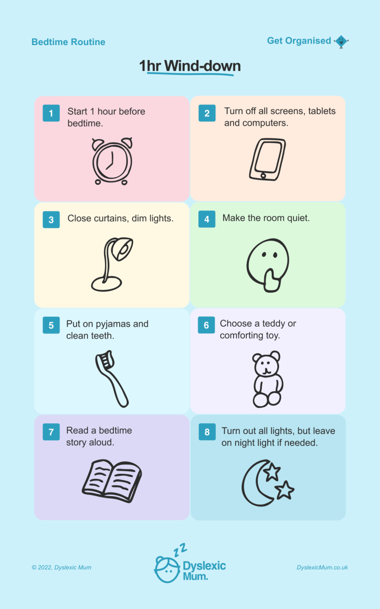 How can I help my dyslexic child sleep? Bedtime routine ADHD - Mooki ...
